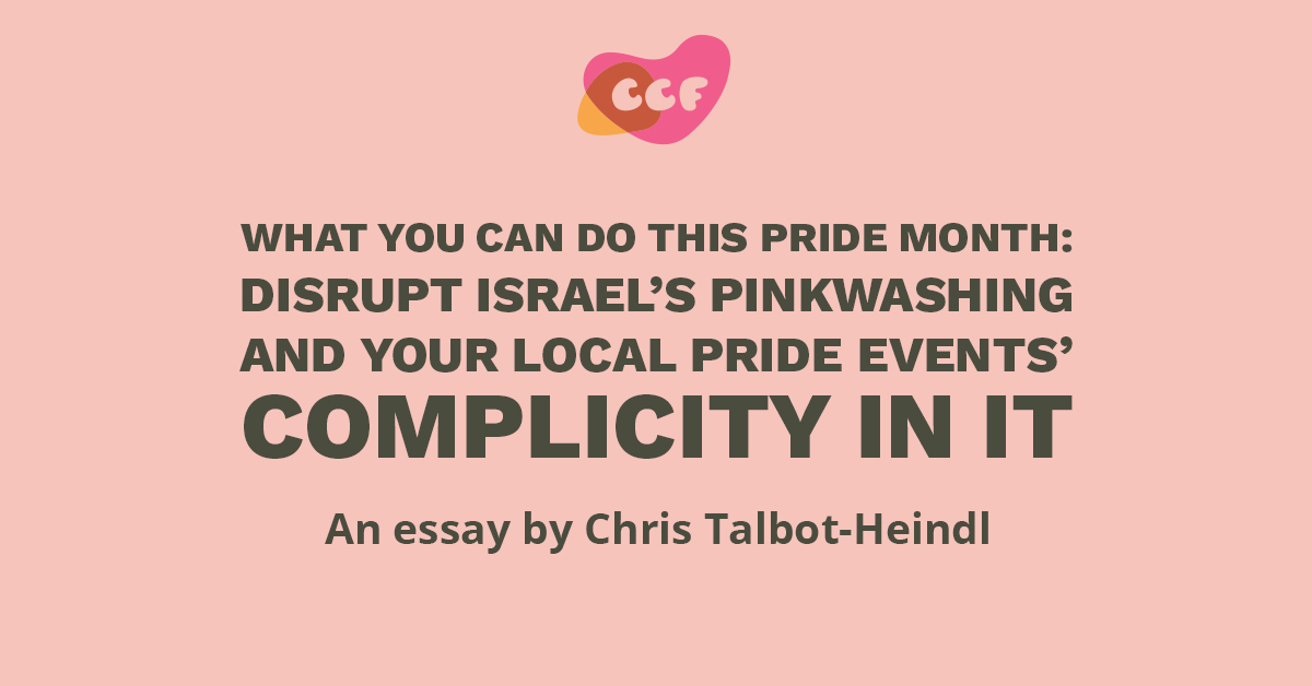 What you can do this Pride month: Disrupt Israel’s pinkwashing and your ...